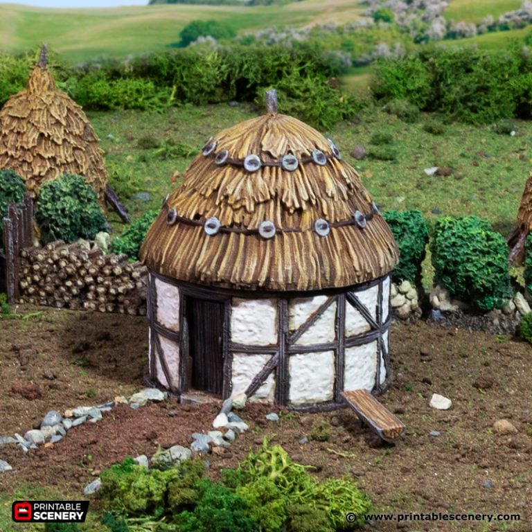 Small Round House - Printable Scenery