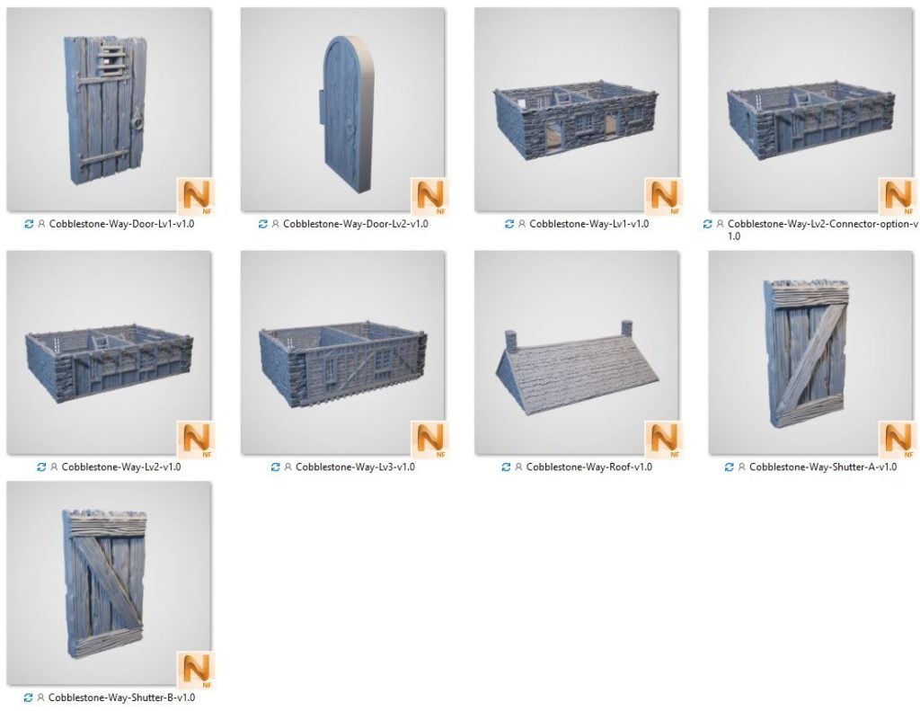 Cobblestone Way - Printable Scenery