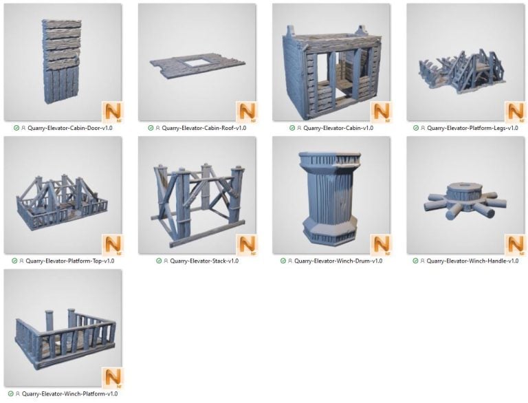 Quarry Elevator Printable Scenery