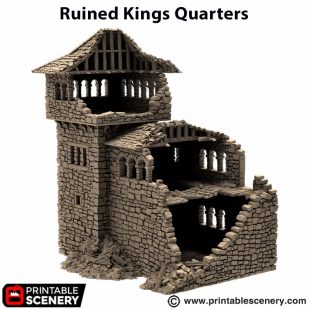 Ruined Kings Quarters Printable Scenery