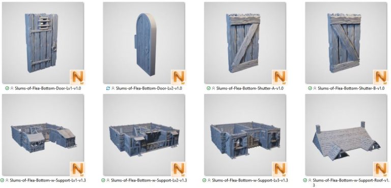 Number 1 Slums of Flea Bottom - Printable Scenery