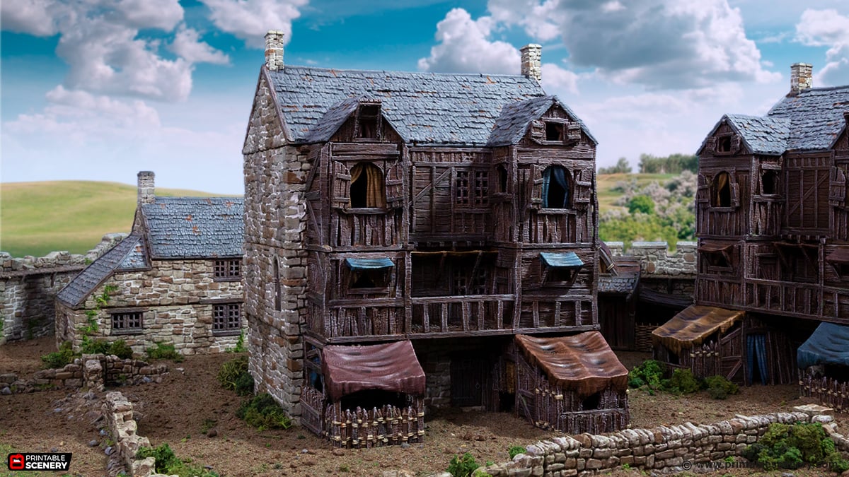 Number 1 Slums of Flea Bottom - Printable Scenery