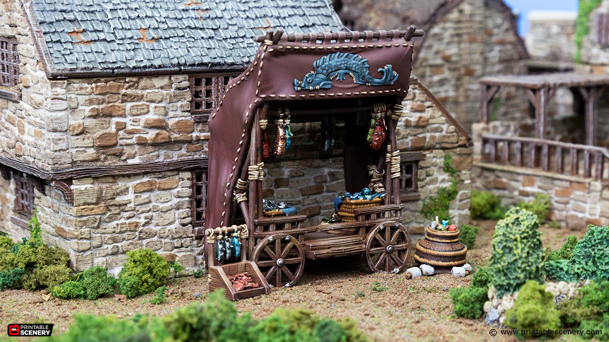 Fish Monger - Printable Scenery