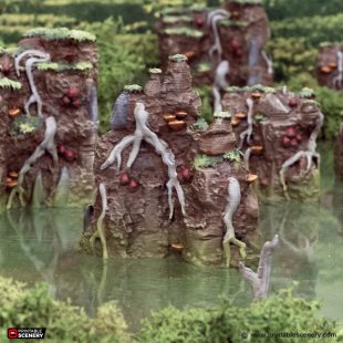 Swamp Grotto Walls - Printable Scenery