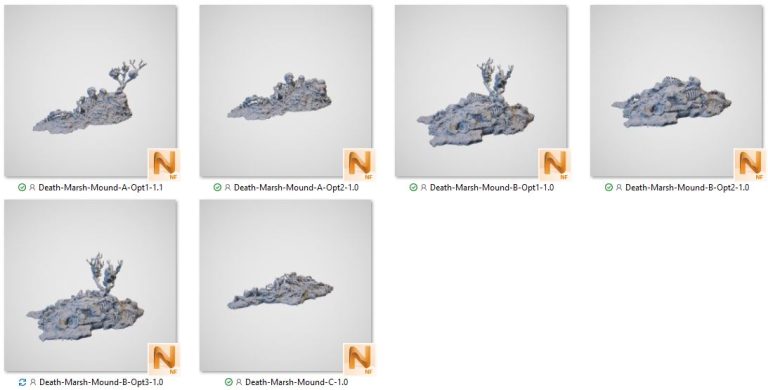 Death Marsh Mounds - Printable Scenery