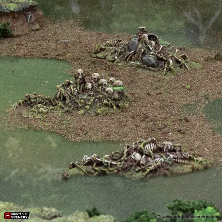 Death Marsh Mounds - Printable Scenery