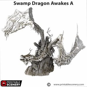 Swamp Dragon Awakes & Prisoners Bundle - Printable Scenery