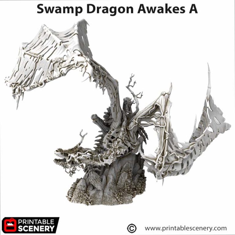 Swamp Dragon and Prisoners Bundle - Printable Scenery