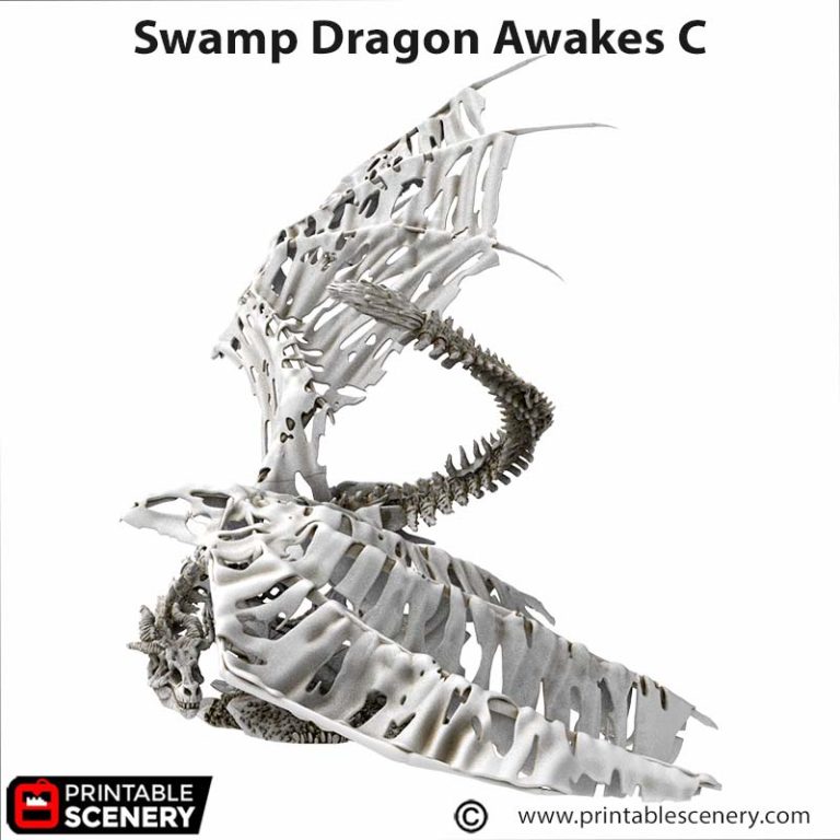 Swamp Dragon Awakes & Prisoners Bundle - Printable Scenery