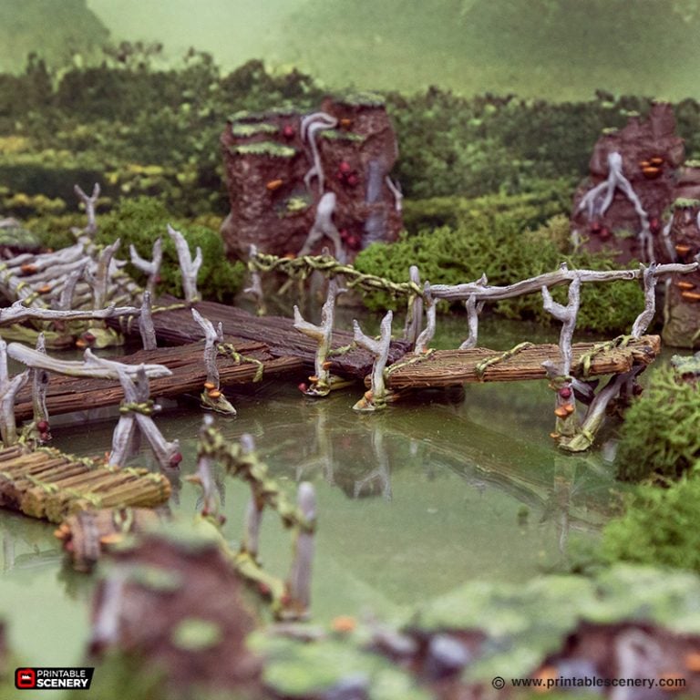 Swamp Walkways - Printable Scenery