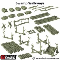 Swamp Walkways - Printable Scenery