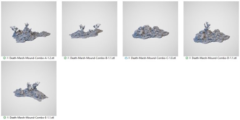 Death Marsh Mounds - Printable Scenery