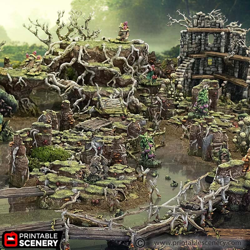 Swamp River - Printable Scenery