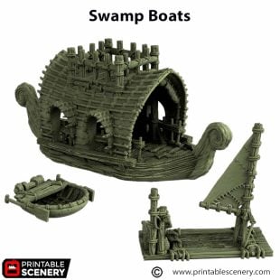 Swamp Boats - Printable Scenery