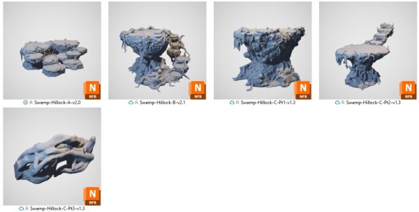 Swamp Hillocks - Printable Scenery