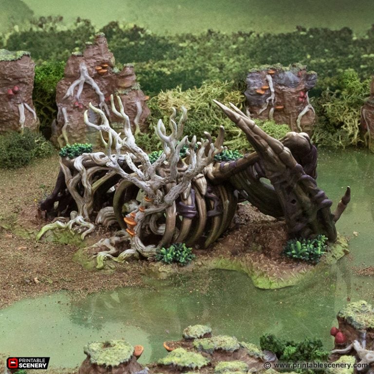 Dragon Carcass - Printable Scenery