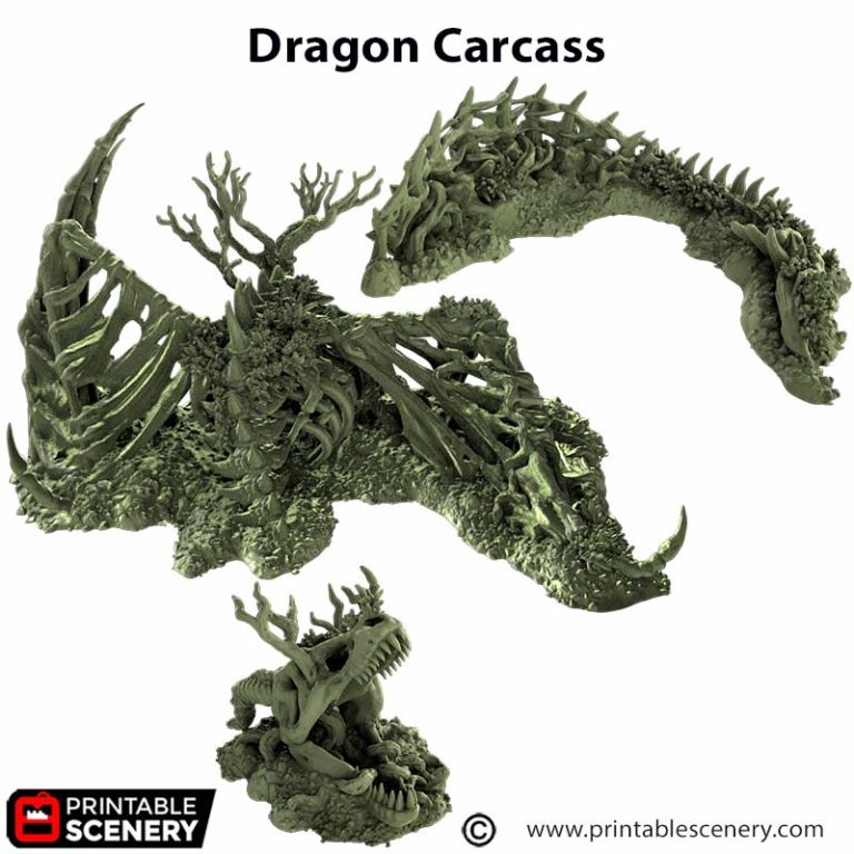 Dragon Carcass - Printable Scenery
