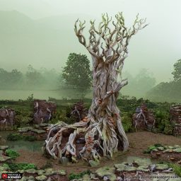 Giant Swamp Tree and Hovel - Printable Scenery