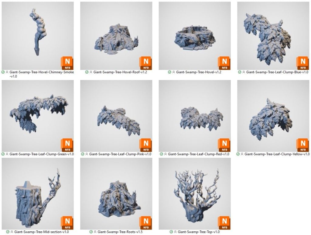 Giant Swamp Tree and Hovel - Printable Scenery