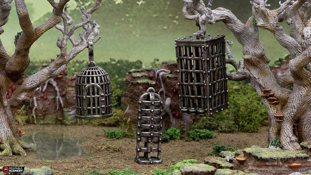 Hanging Cages - Printable Scenery