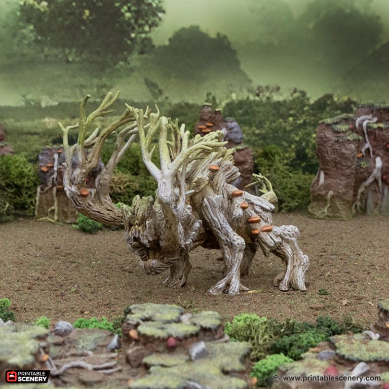 Heartwood Tree Creatures - Printable Scenery