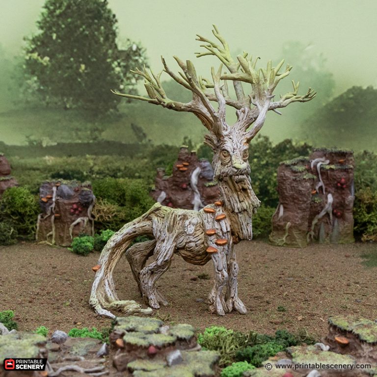 Heartwood Tree Creatures - Printable Scenery