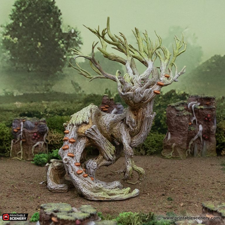 Heartwood Tree Creatures - Printable Scenery