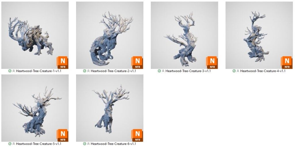 Heartwood Tree Creatures - Printable Scenery