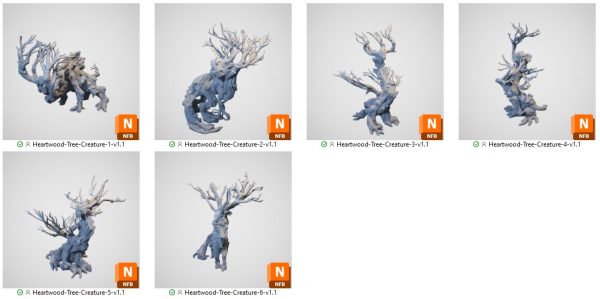 Heartwood Tree Creatures - Printable Scenery