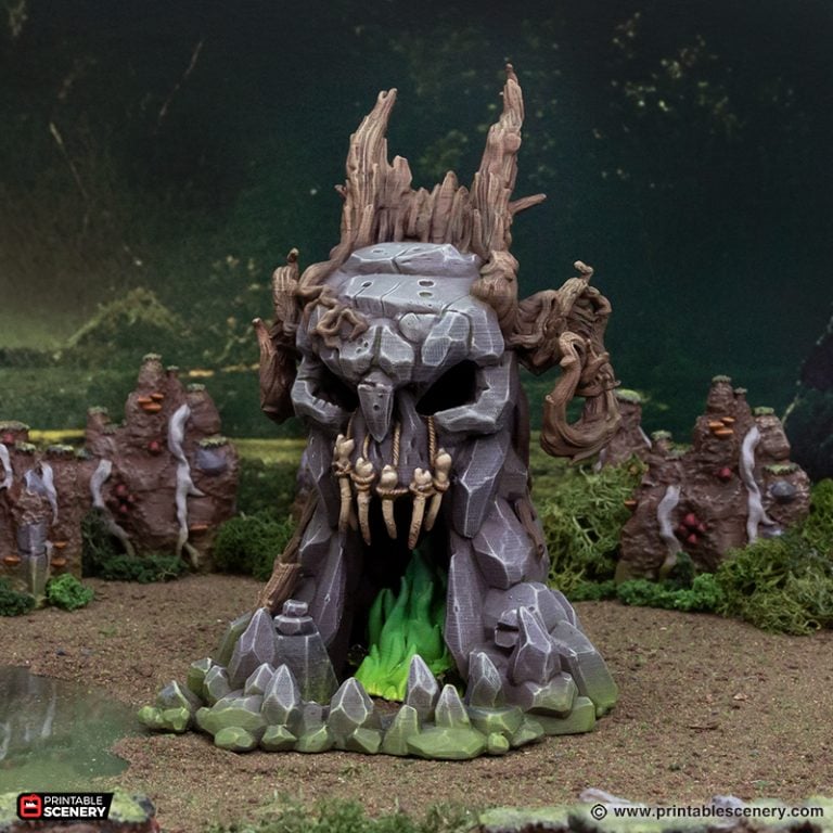 Shrine of the Swamp Beast - Printable Scenery