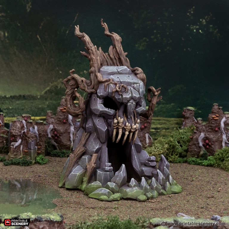 Shrine of the Swamp Beast - Printable Scenery