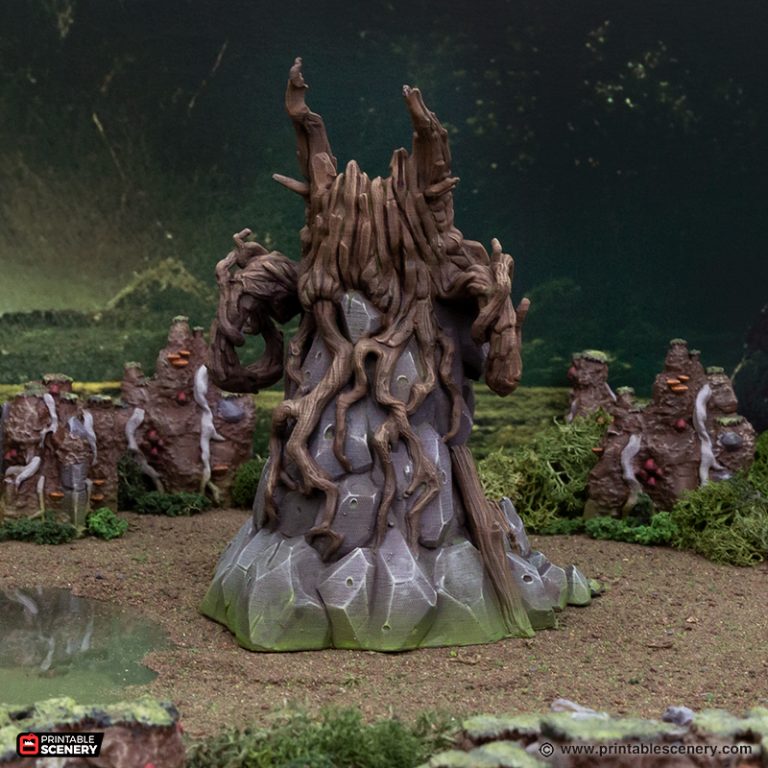 Shrine of the Swamp Beast - Printable Scenery