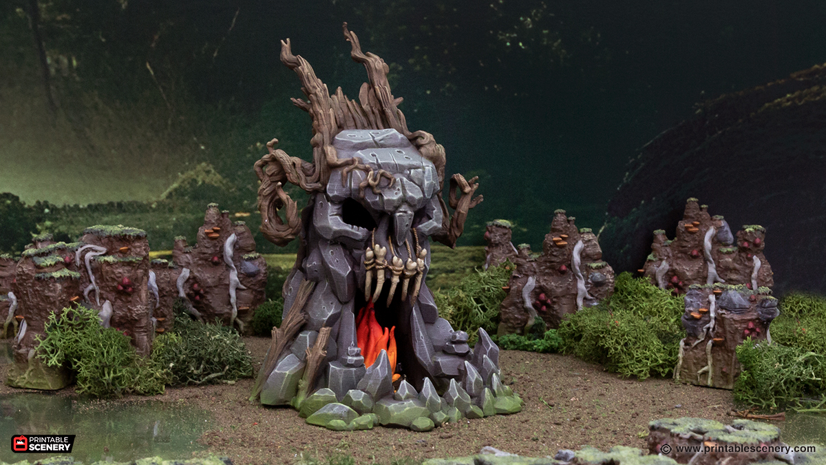 Shrine of the Swamp Beast - Printable Scenery