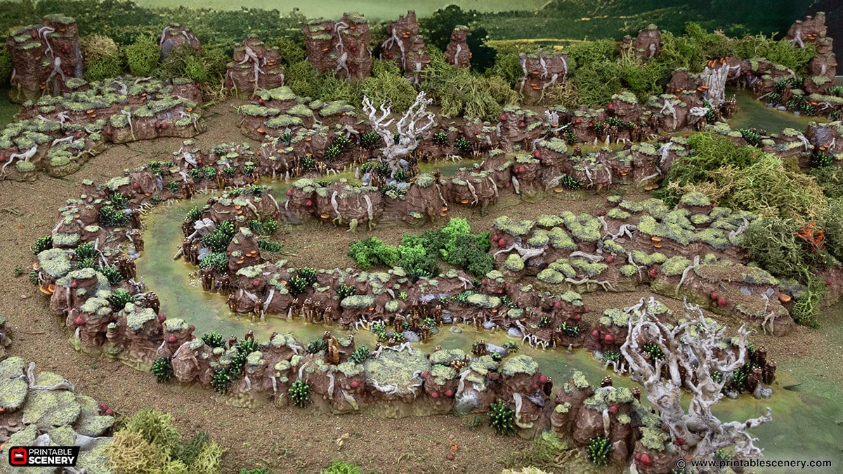 Swamp River - Printable Scenery