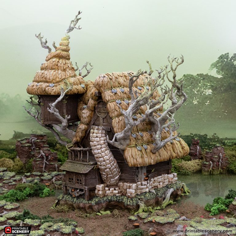 Swamp Wizards Hut - Printable Scenery