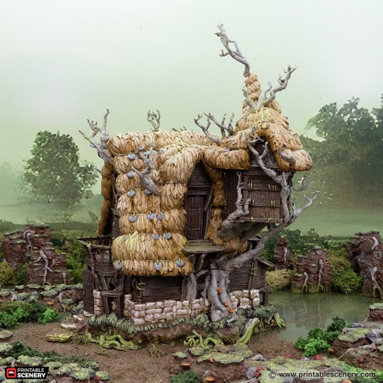 Swamp Wizards Hut - Printable Scenery