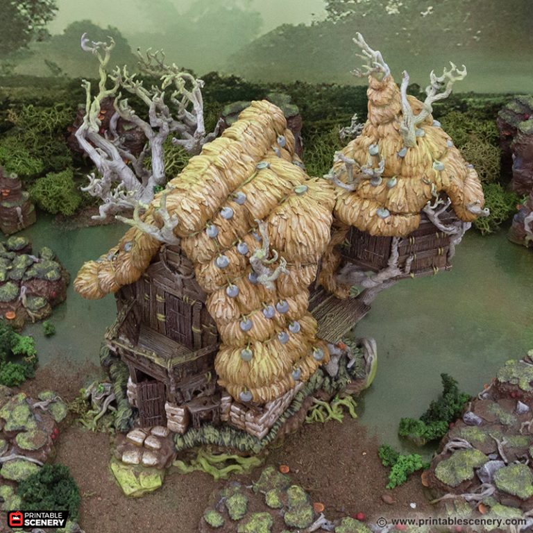 Swamp Wizards Hut - Printable Scenery