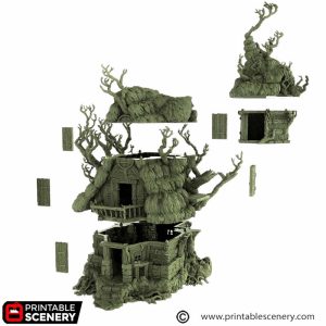 Swamp Wizards Hut - Printable Scenery