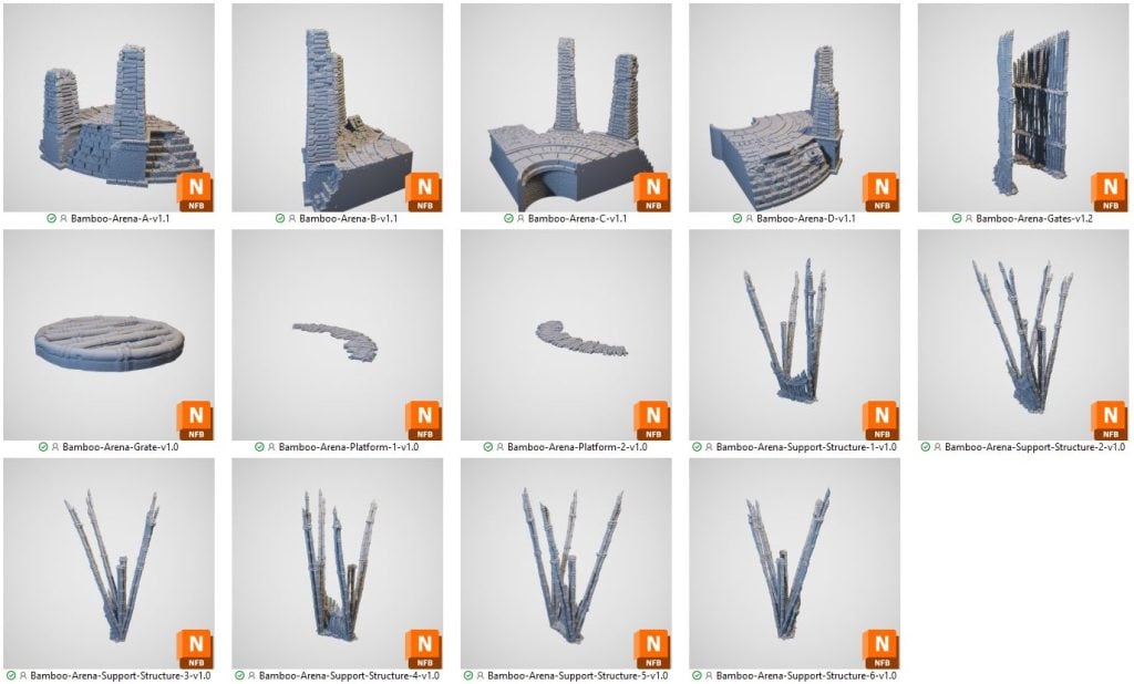 Bamboo Arena - Printable Scenery