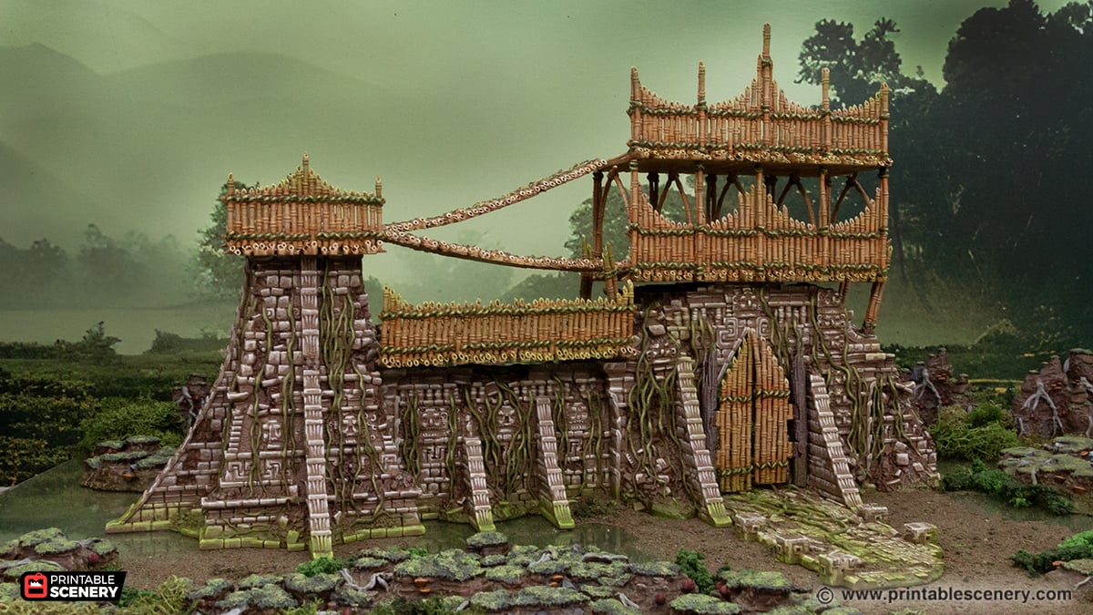 Bamboo Fort Walls - Printable Scenery