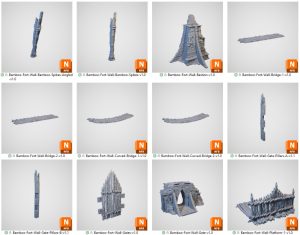 Bamboo Fort Walls - Printable Scenery