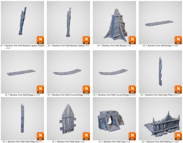 Bamboo Fort Walls - Printable Scenery