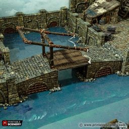 Port lifting Bridge - Printable Scenery
