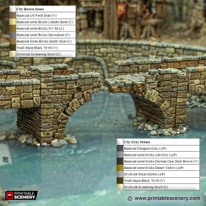 Ruined Ramshackle OpenLOCK Bridge - Printable Scenery