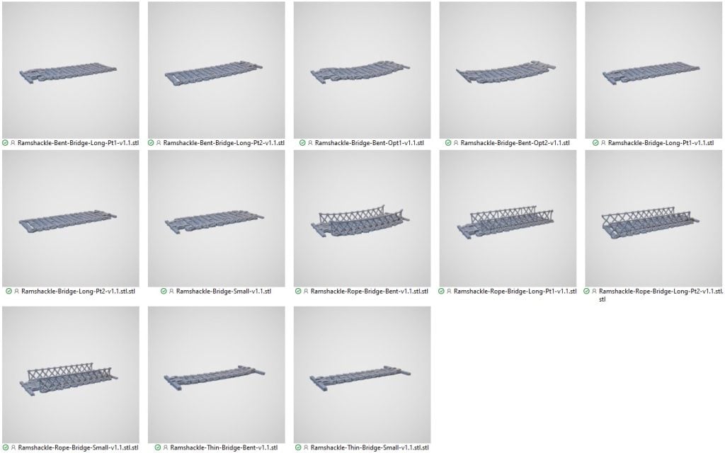 Ramshackle Rope Bridges - Printable Scenery