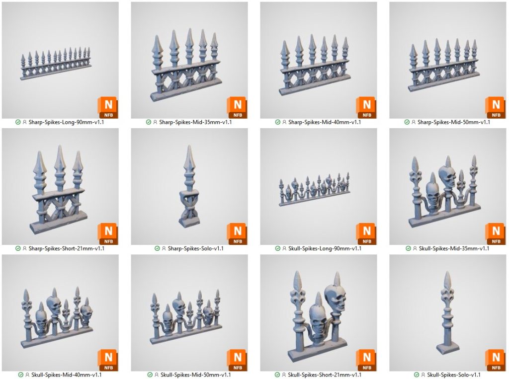 Roof Spikes - Printable Scenery