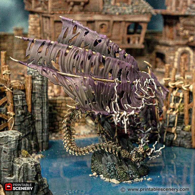 Swamp Dragon Awakes - Printable Scenery