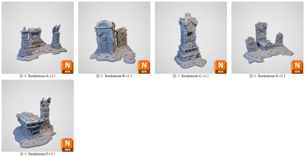 Tombstones - Printable Scenery