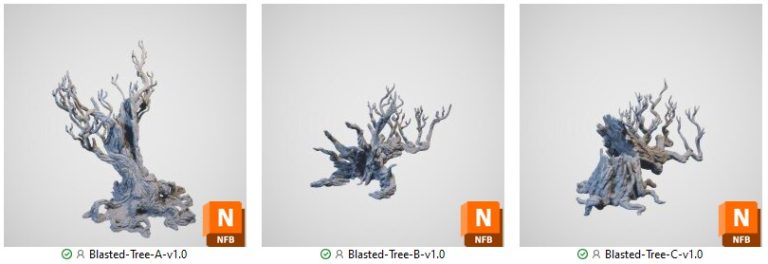 Blasted Tree - Printable Scenery