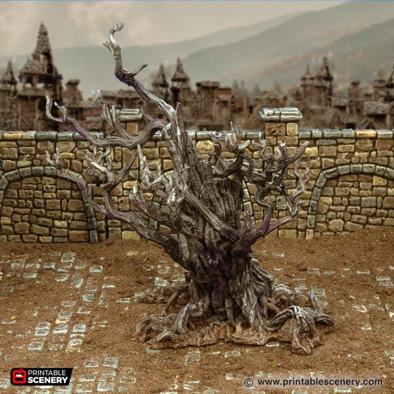 Blasted Tree - Printable Scenery